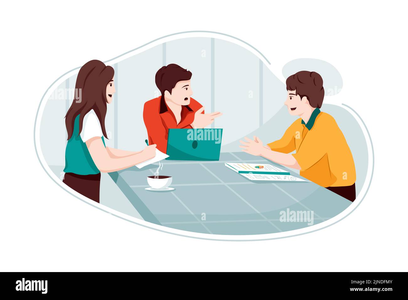 Team Building Illustration concept. Flat illustration isolated on white ...