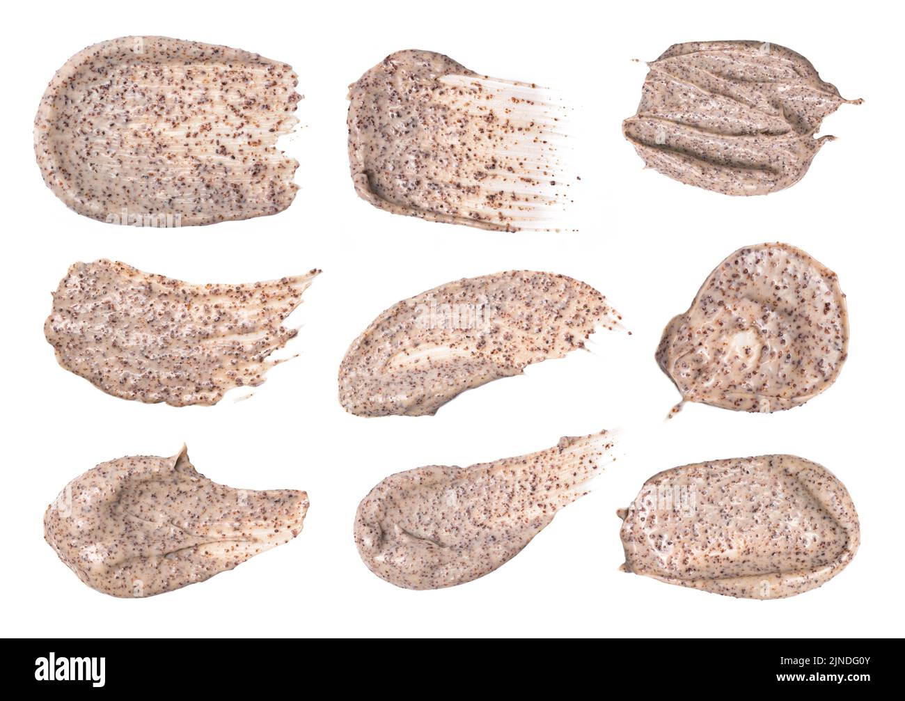 Scrub sample isolated on white background. Set of scrub smudges Stock ...