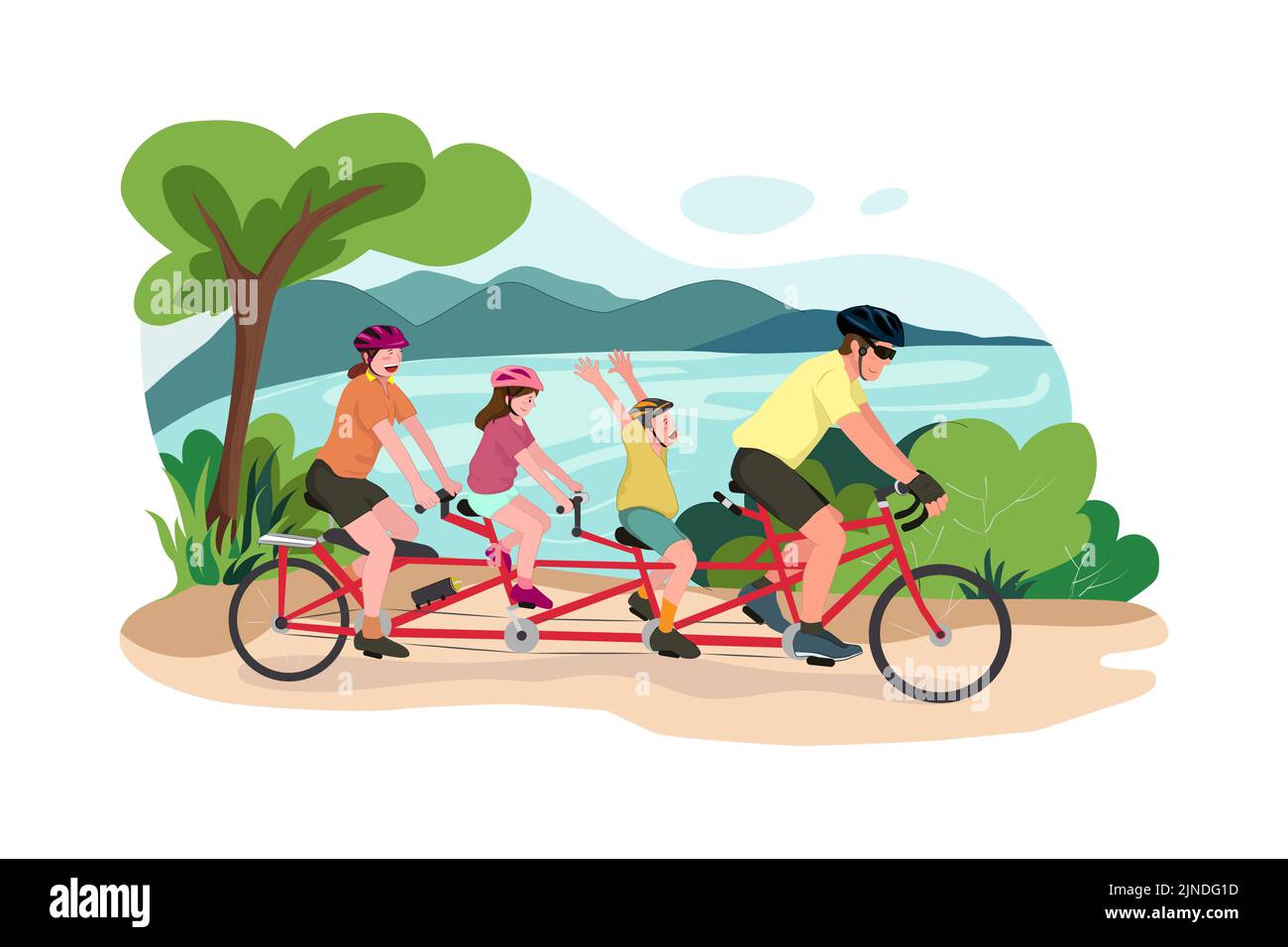 Outdoor Activities Illustration concept. Flat illustration isolated on ...