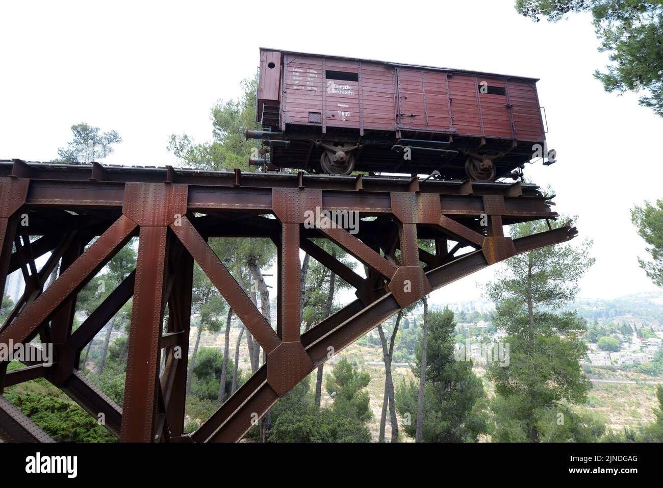 The wagon (or cattle car) monument in memory of those deported by rail ...