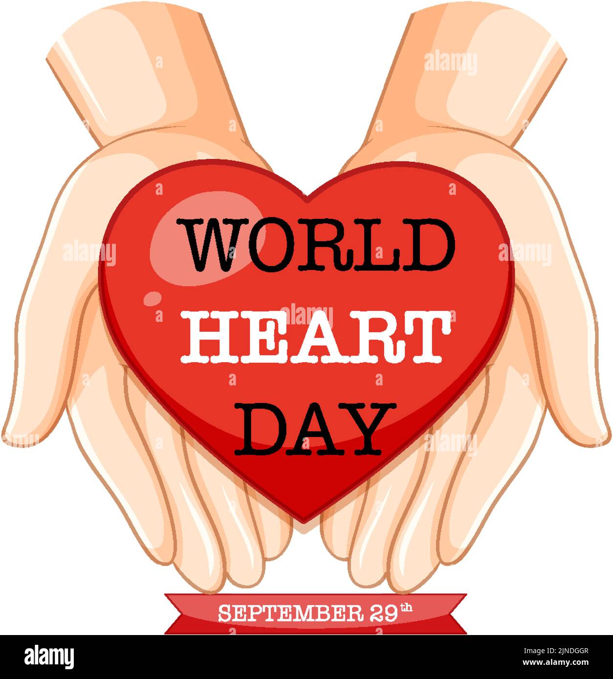 World Heart Day Banner Design illustration Stock Vector Image & Art - Alamy