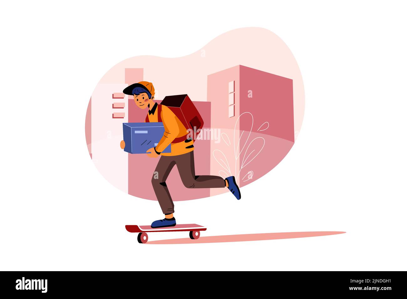 Delivery Package Illustration concept. Flat illustration isolated on ...