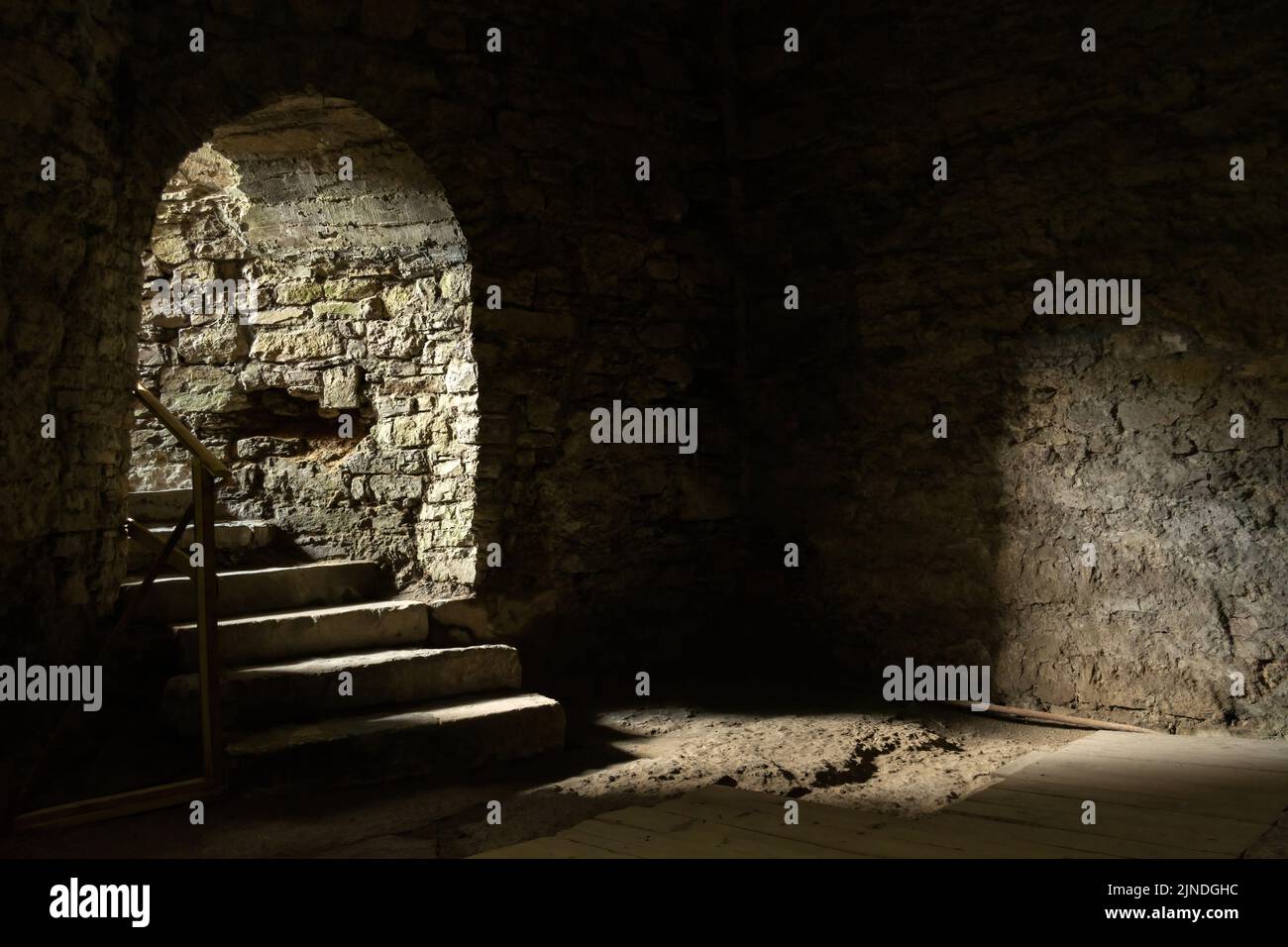Entrance to the dungeon. Beautiful stone cave Stock Photo - Alamy