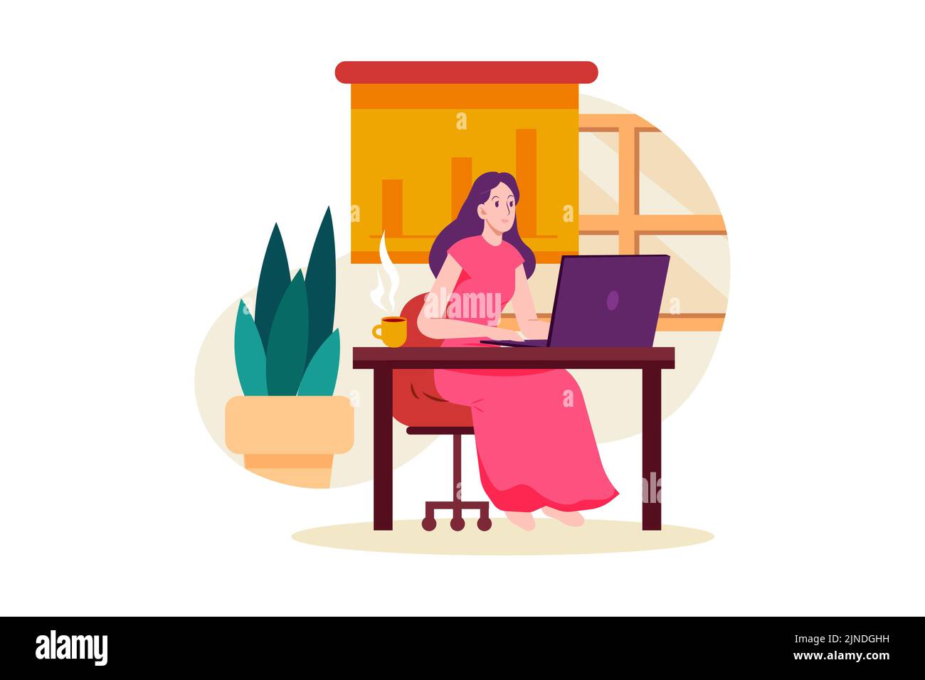 Business Employee Illustration concept. Flat illustration isolated on ...