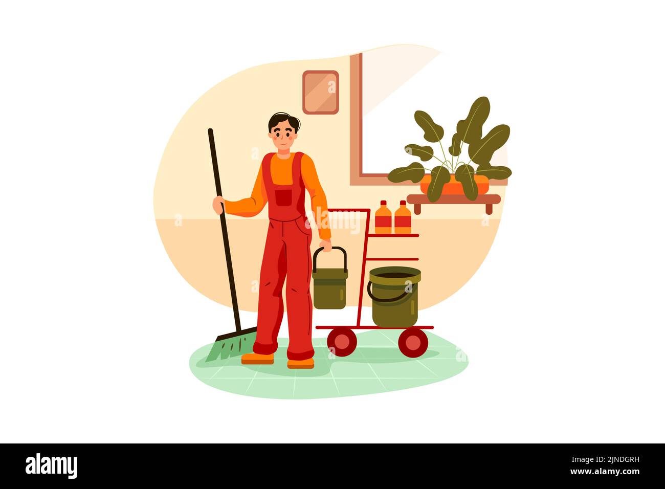 House Cleaning Illustration concept. Flat illustration isolated on ...