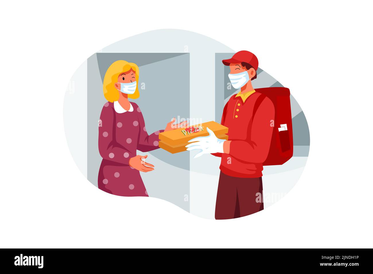 Food Delivery Illustration concept. Flat illustration isolated on white ...