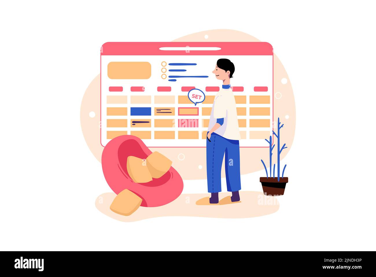 Appointment Illustration concept. Flat illustration isolated on white ...