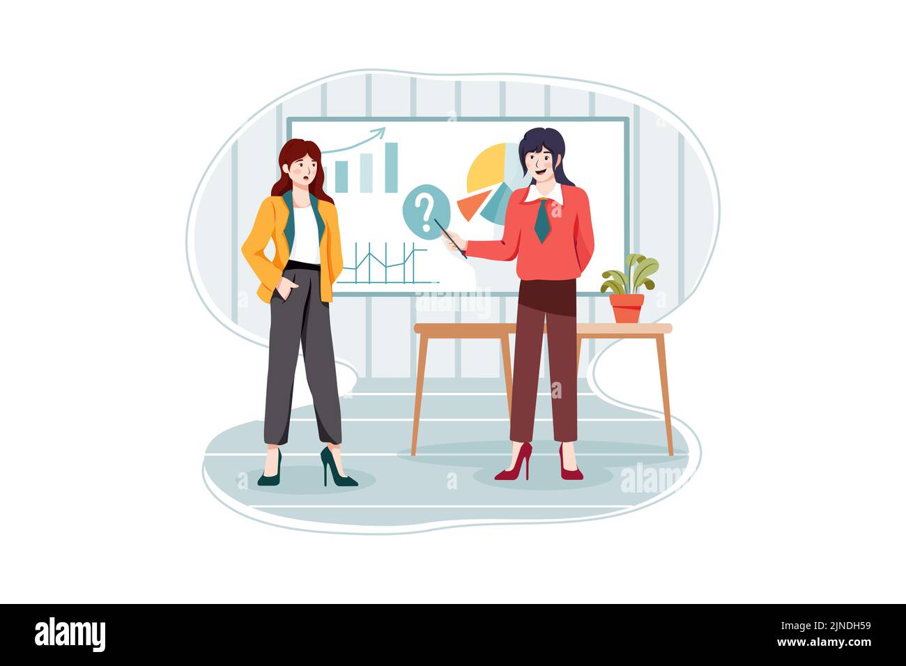 Business Illustration concept. Flat illustration isolated on white ...