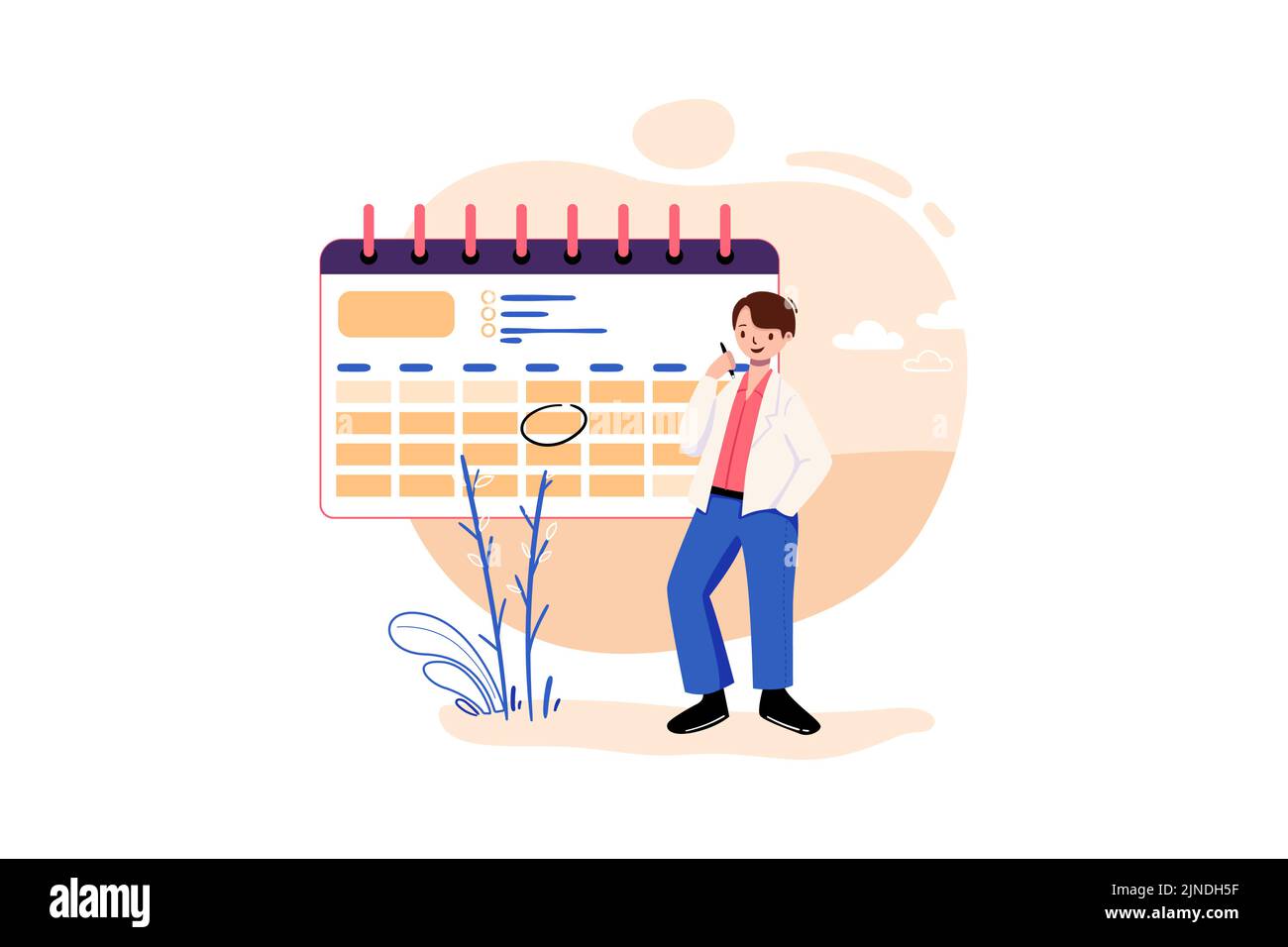 Appointment Illustration concept. Flat illustration isolated on white ...