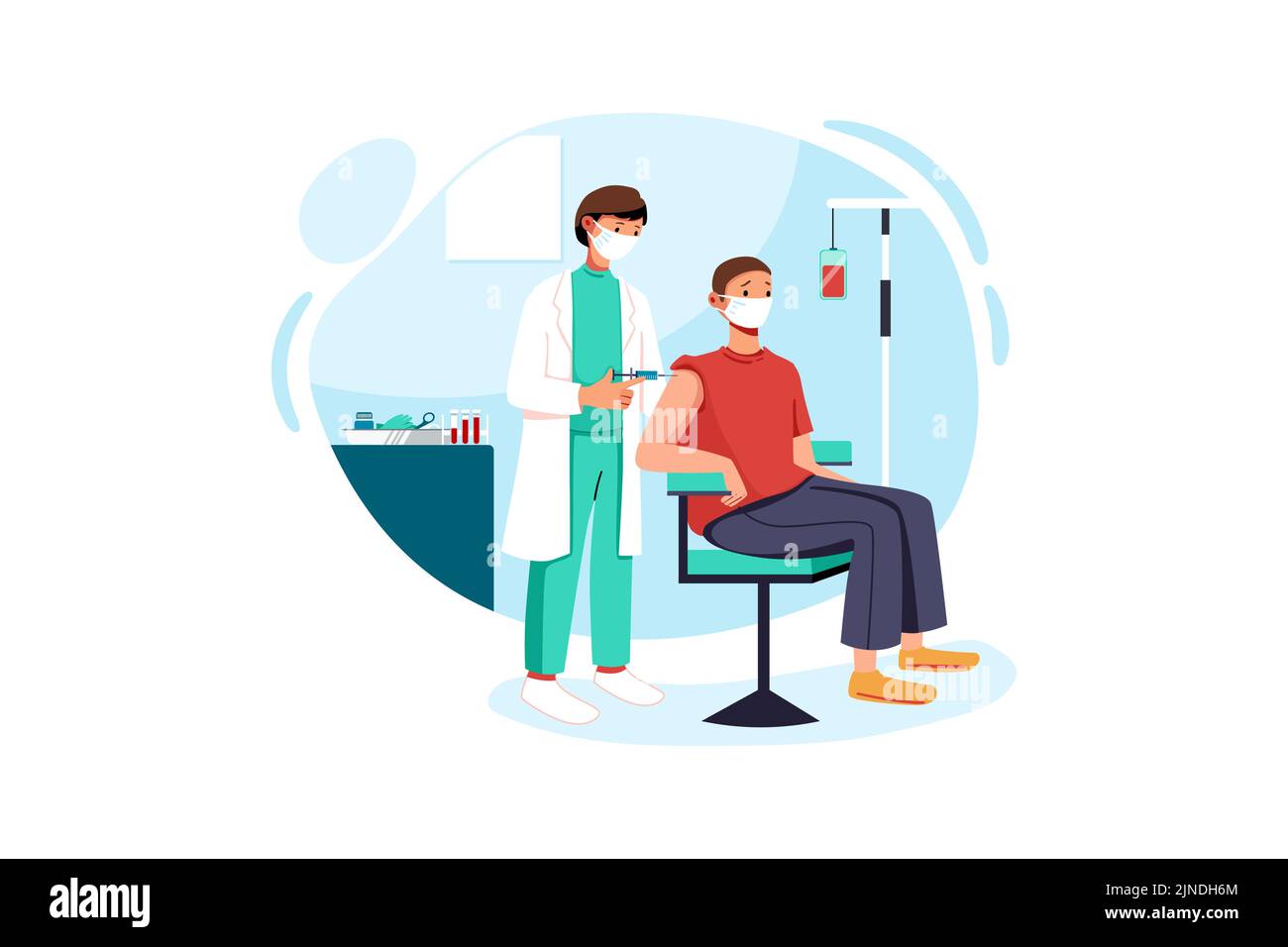 Vaccination Illustration concept. Flat illustration isolated on white ...