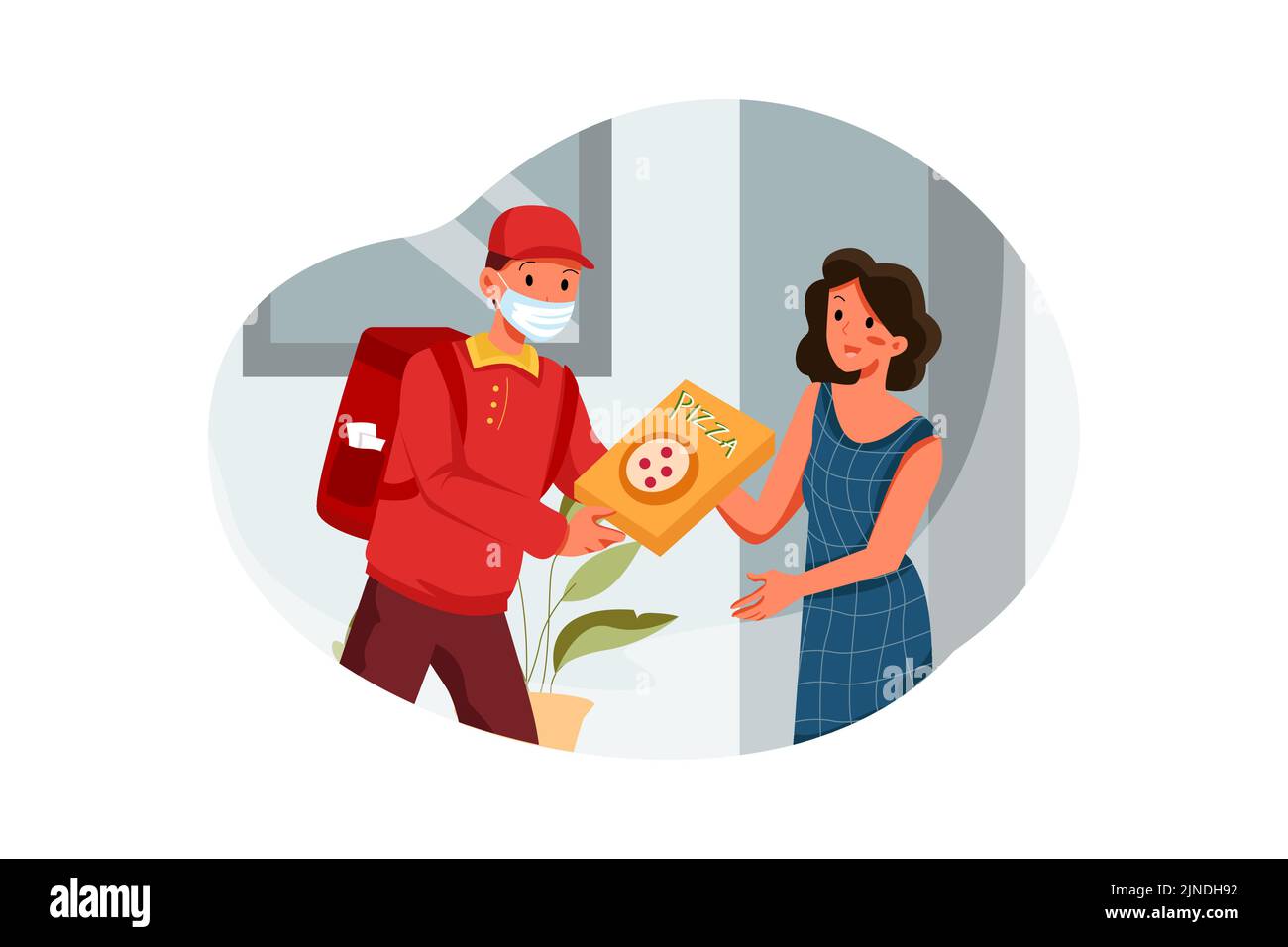 Food Delivery Illustration concept. Flat illustration isolated on white ...