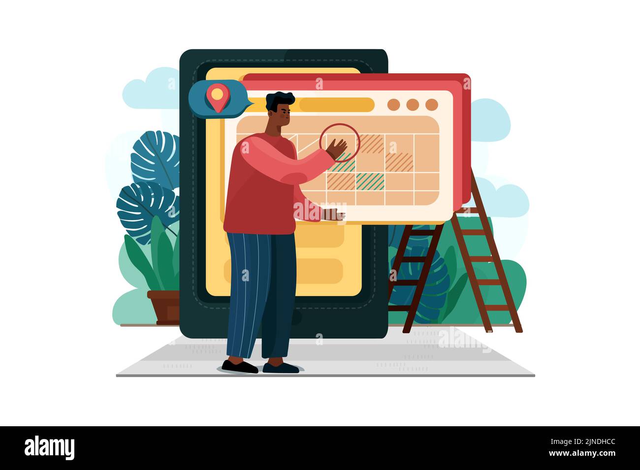 Appointment Illustration concept. Flat illustration isolated on white ...