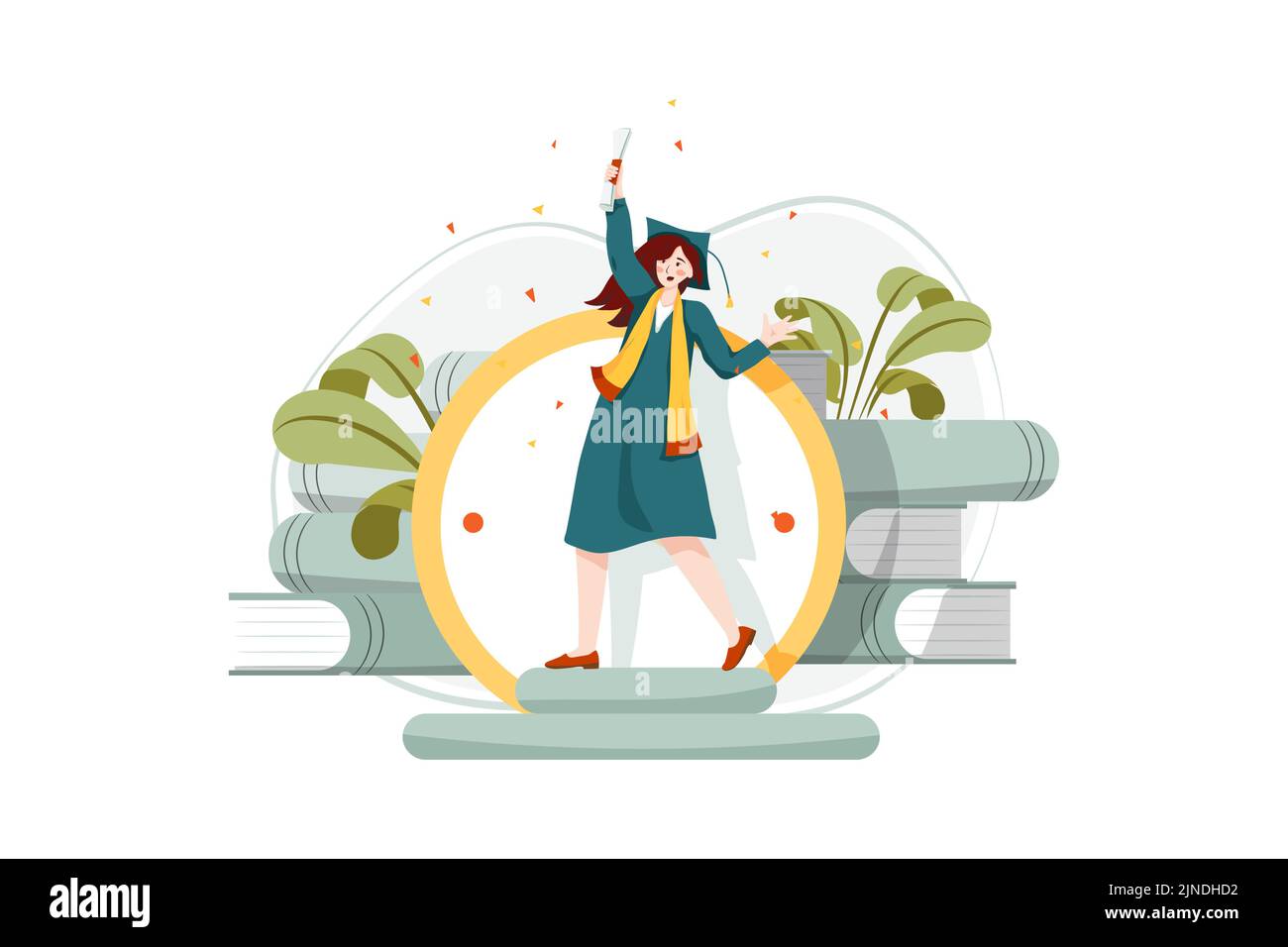 Education Illustration concept. Flat illustration isolated on white ...