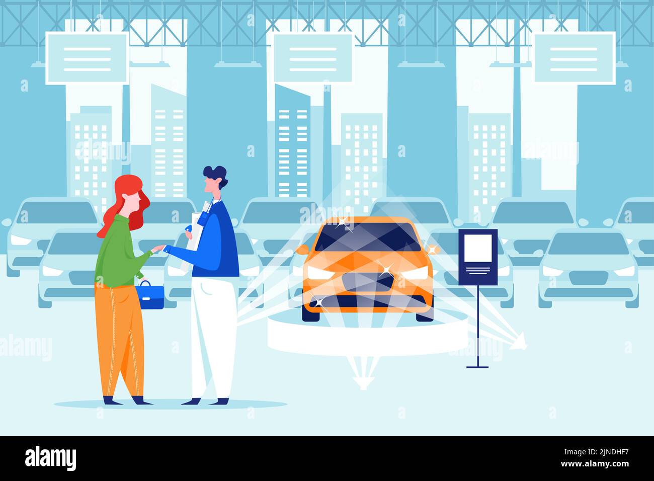 Car Dealership Illustration concept. Flat illustration isolated on ...