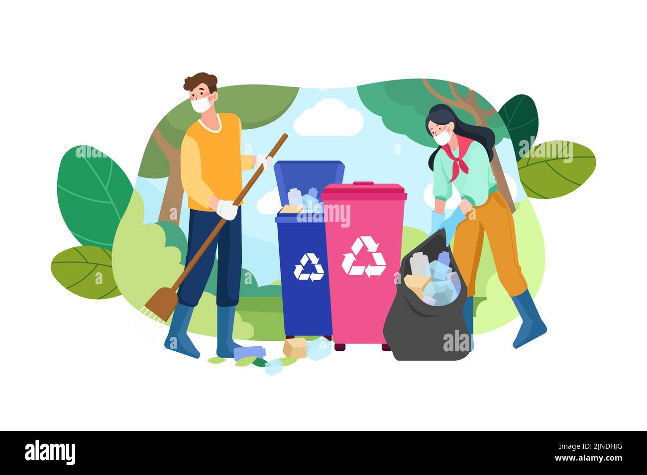 Save Environment Illustration concept. Flat illustration isolated on ...