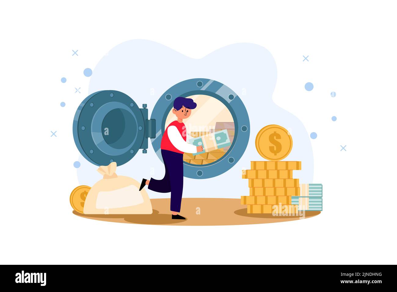 Finance Illustration concept. Flat illustration isolated on white ...