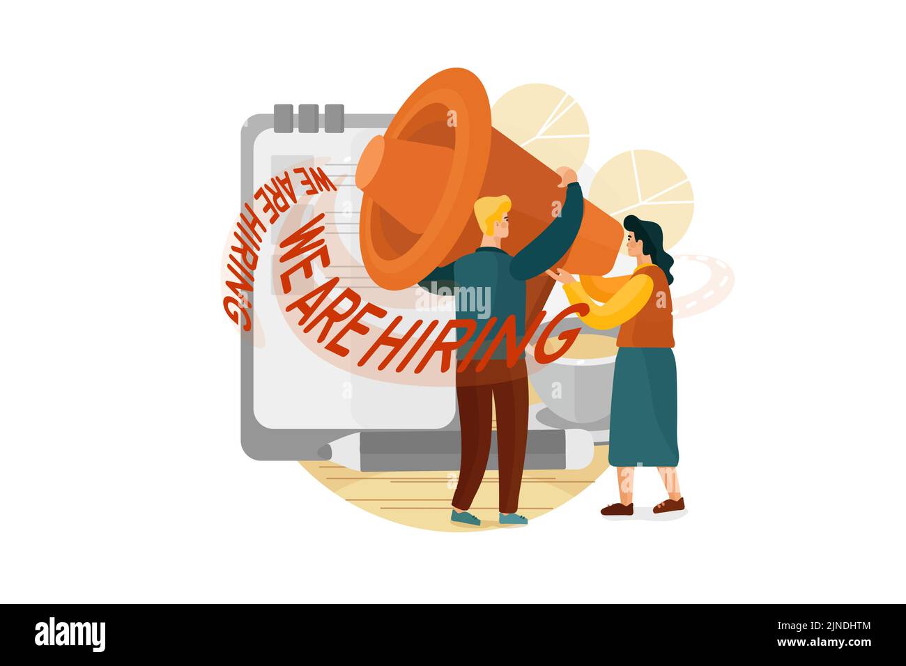 Recruitment Illustration concept. Flat illustration isolated on white ...