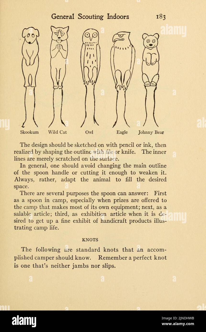 The book of woodcraft and Indian lore (Page 183 Stock Photo - Alamy