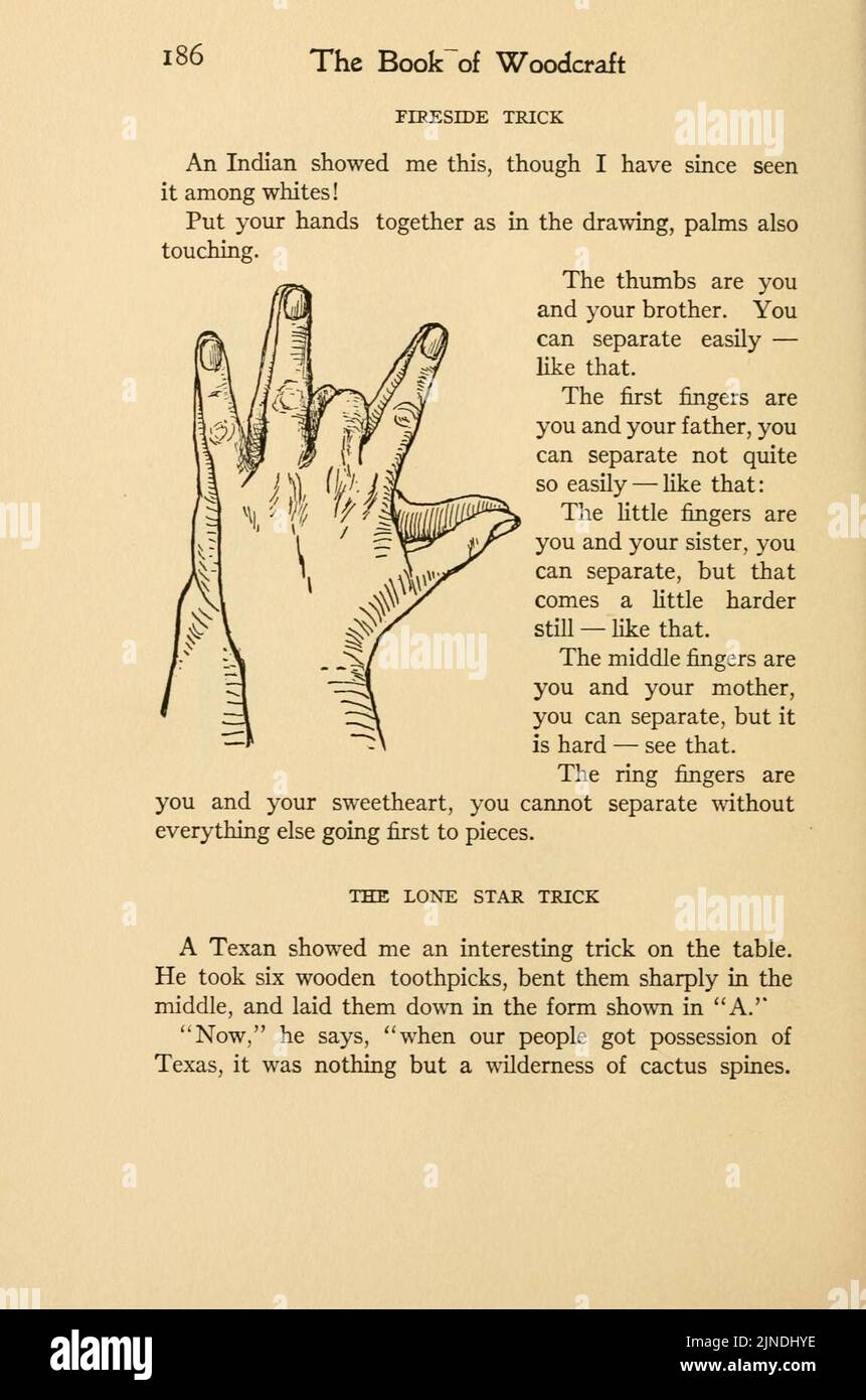 The book of woodcraft and Indian lore (Page 186 Stock Photo - Alamy