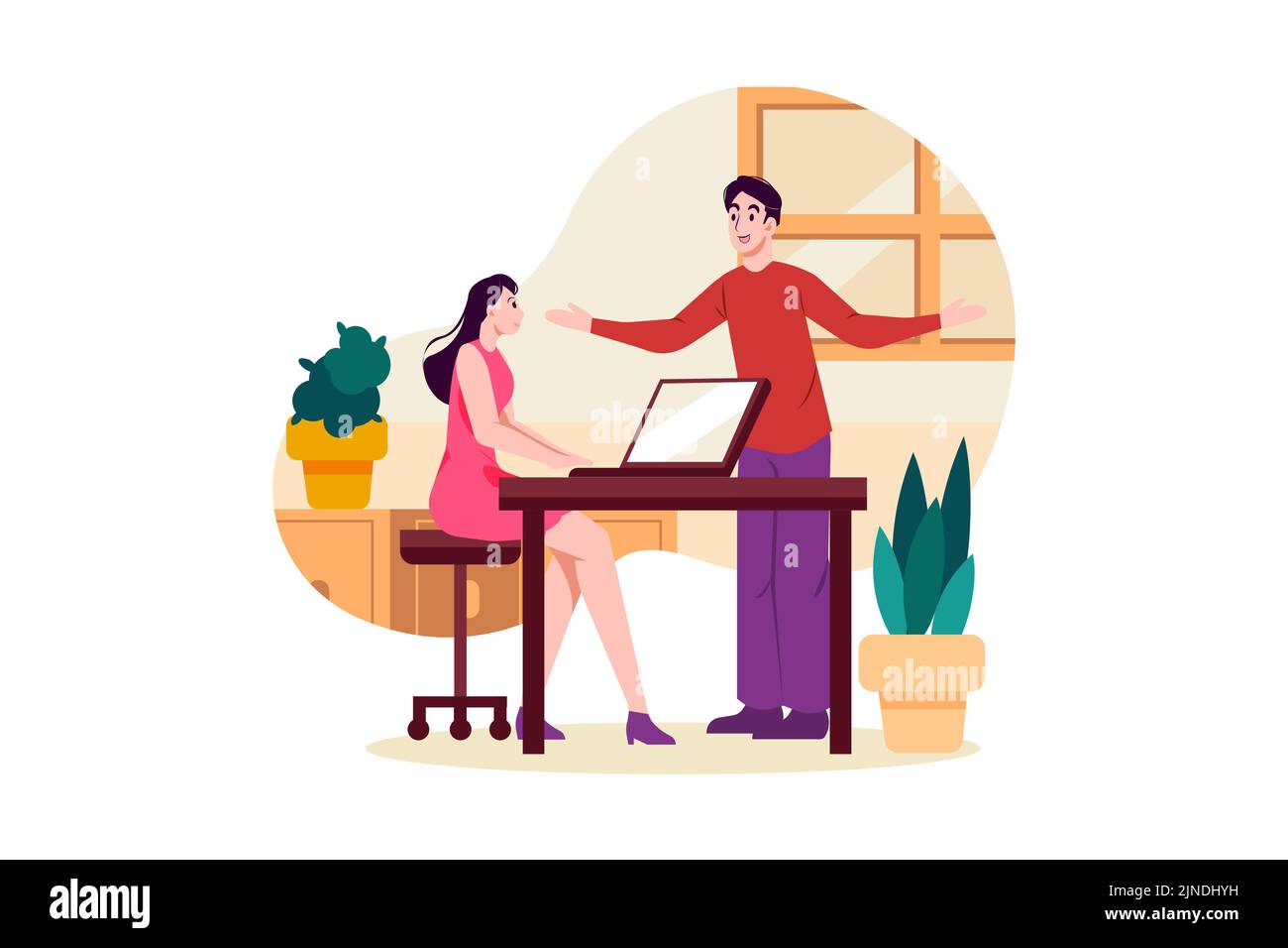 Business Employee Illustration concept. Flat illustration isolated on ...