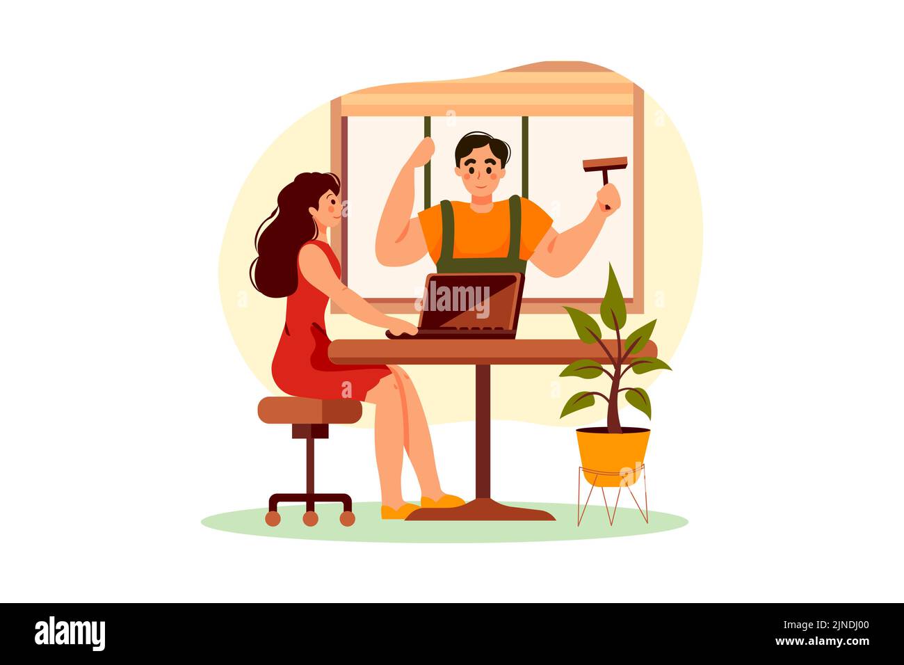 House Cleaning Illustration concept. Flat illustration isolated on ...