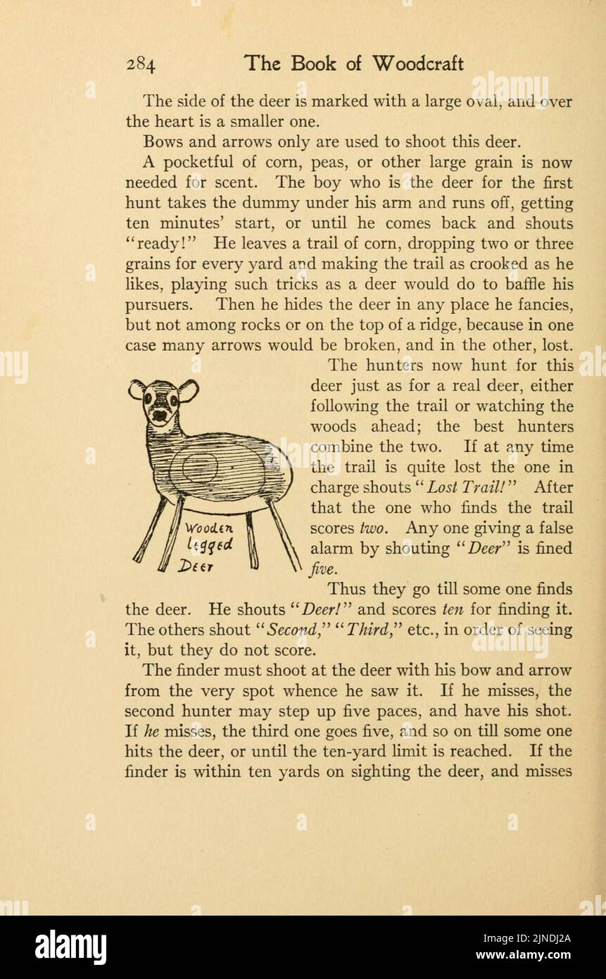 The book of woodcraft and Indian lore (Page 284 Stock Photo - Alamy