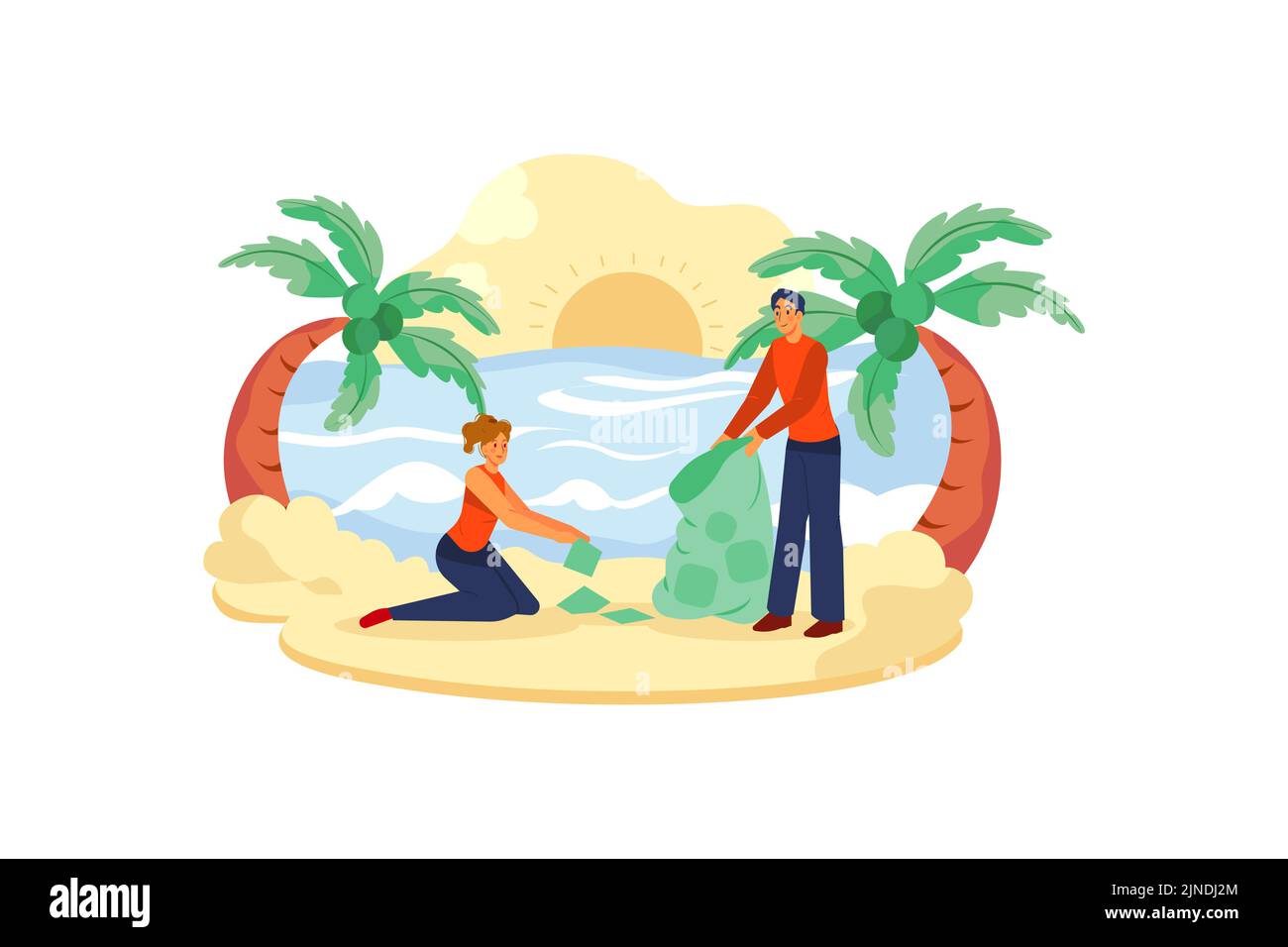 Environment Illustration concept. Flat illustration isolated on white ...