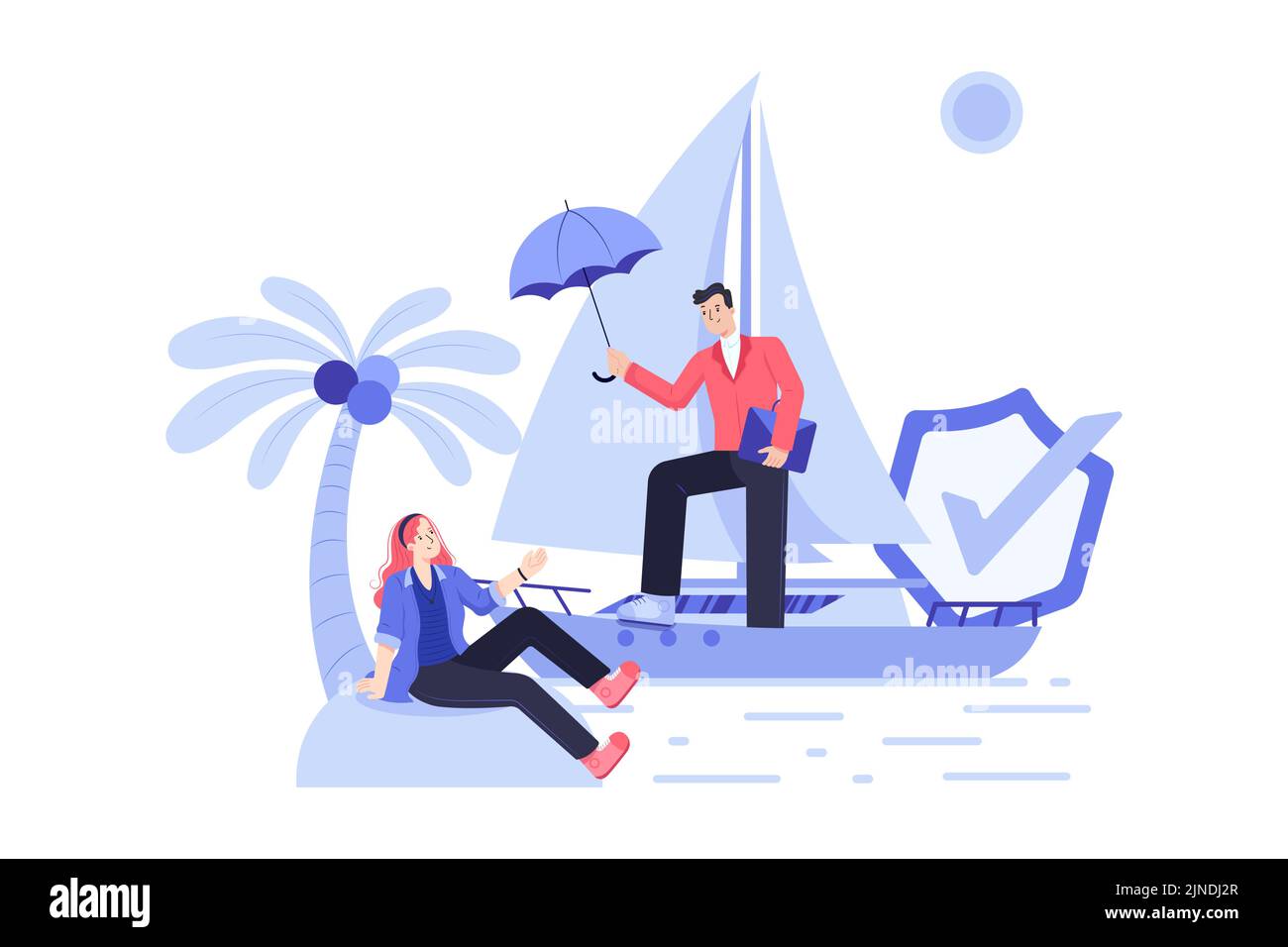 Insurance Service Illustration concept. Flat illustration isolated on ...