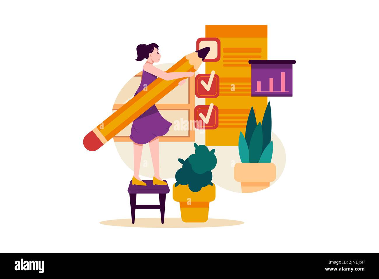 Business Employee Illustration concept. Flat illustration isolated on ...