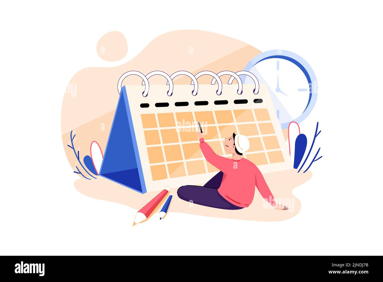 Appointment Illustration concept. Flat illustration isolated on white ...