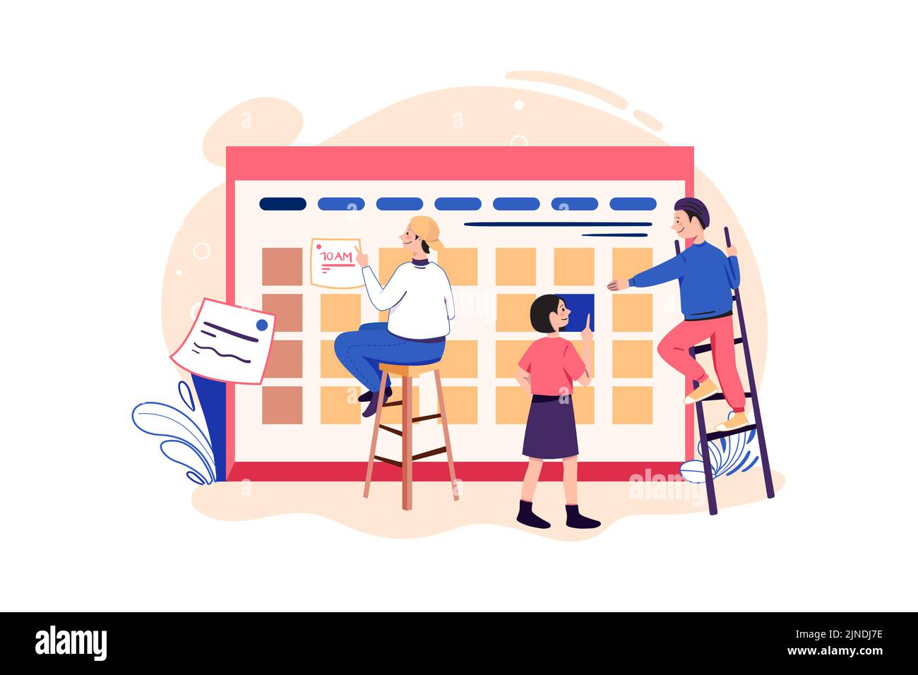 Booking meeting appointment Stock Vector Images - Alamy