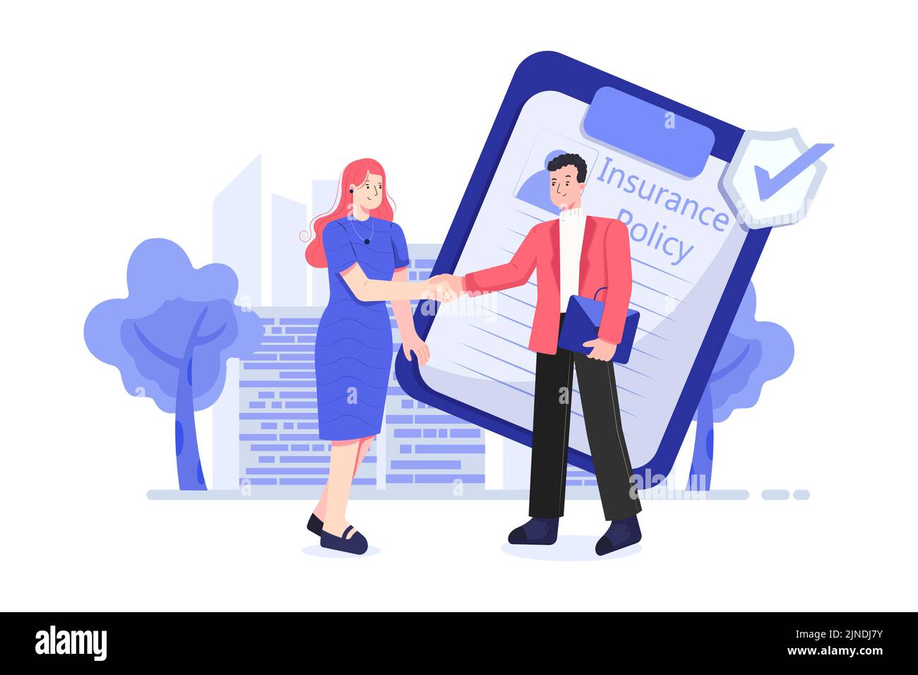 Insurance Service Illustration concept. Flat illustration isolated on ...