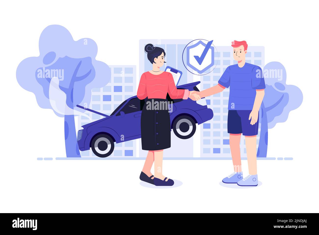 Insurance Service Illustration concept. Flat illustration isolated on ...