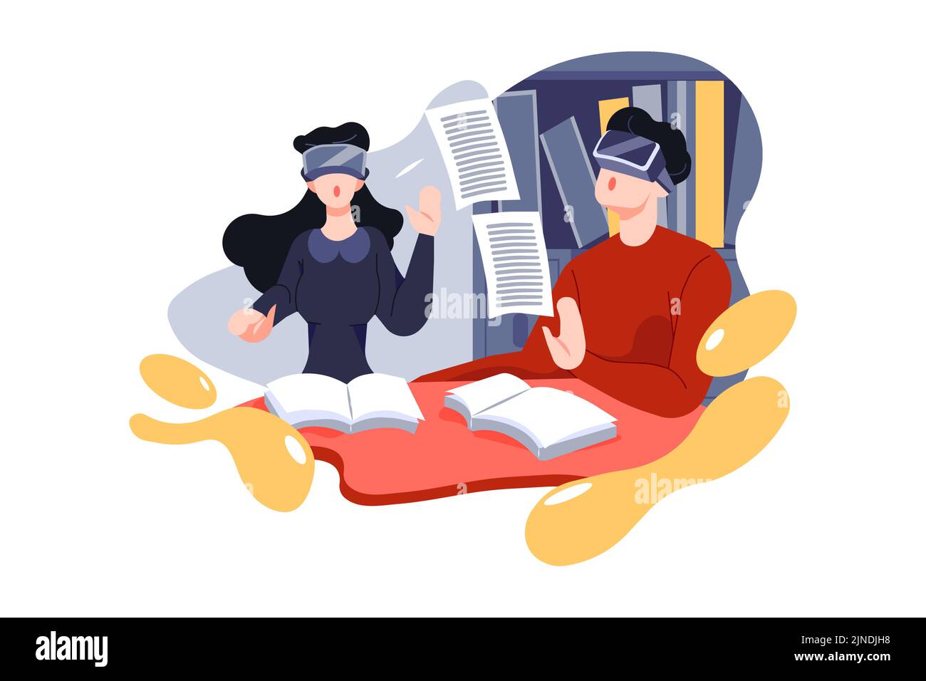 Virtual Reality Illustration concept. Flat illustration isolated on ...
