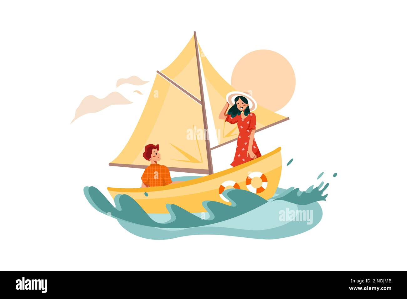 Outdoor Activities Illustration concept. Flat illustration isolated on ...