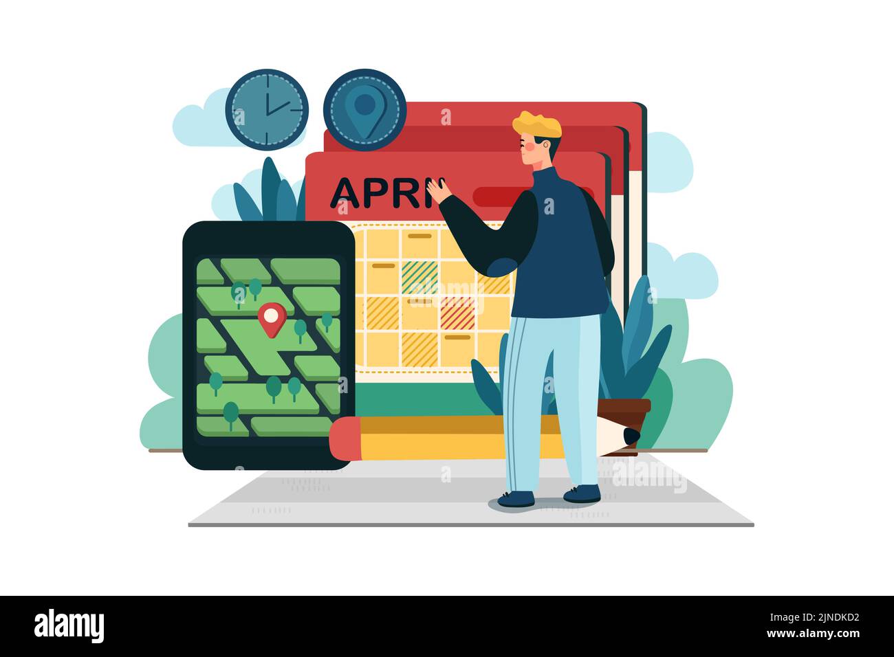 Appointment Illustration concept. Flat illustration isolated on white ...