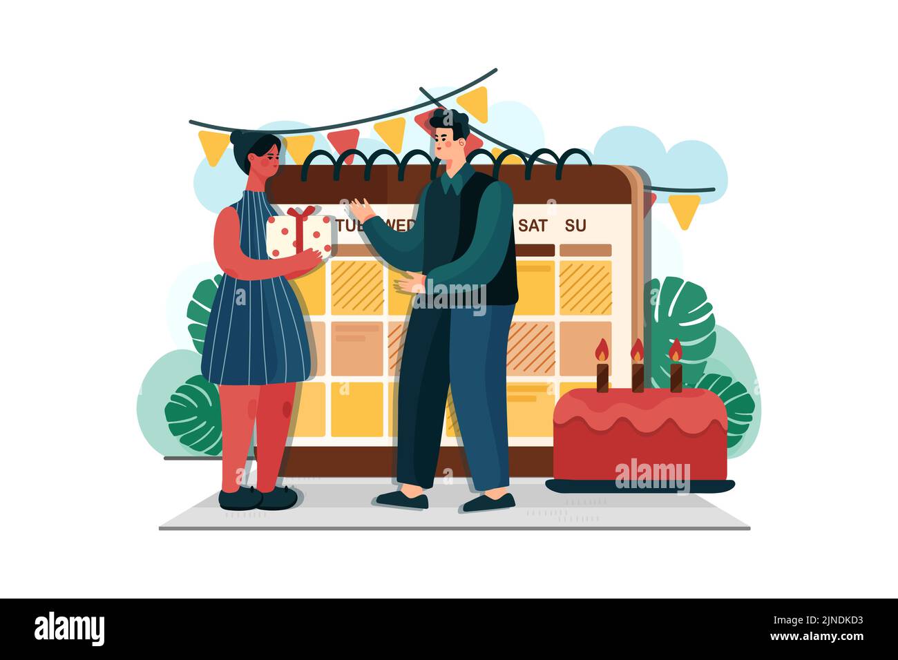 Appointment Illustration concept. Flat illustration isolated on white ...