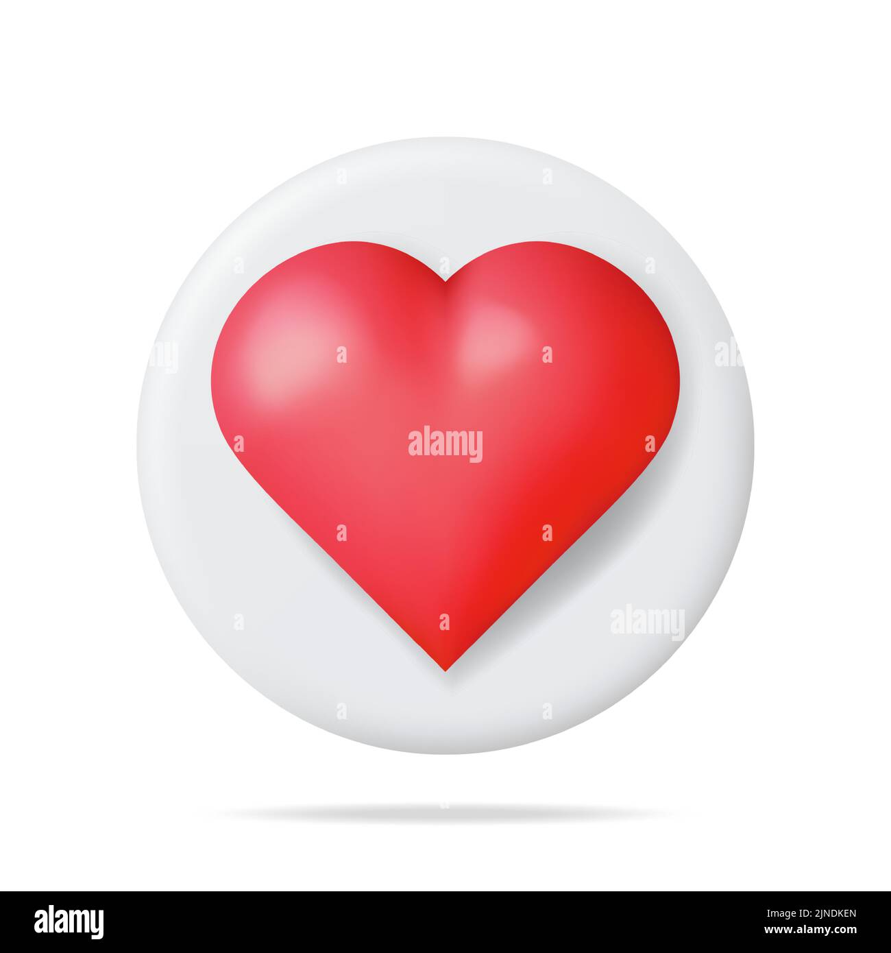 Like heart white 3d Stock Vector Images - Alamy
