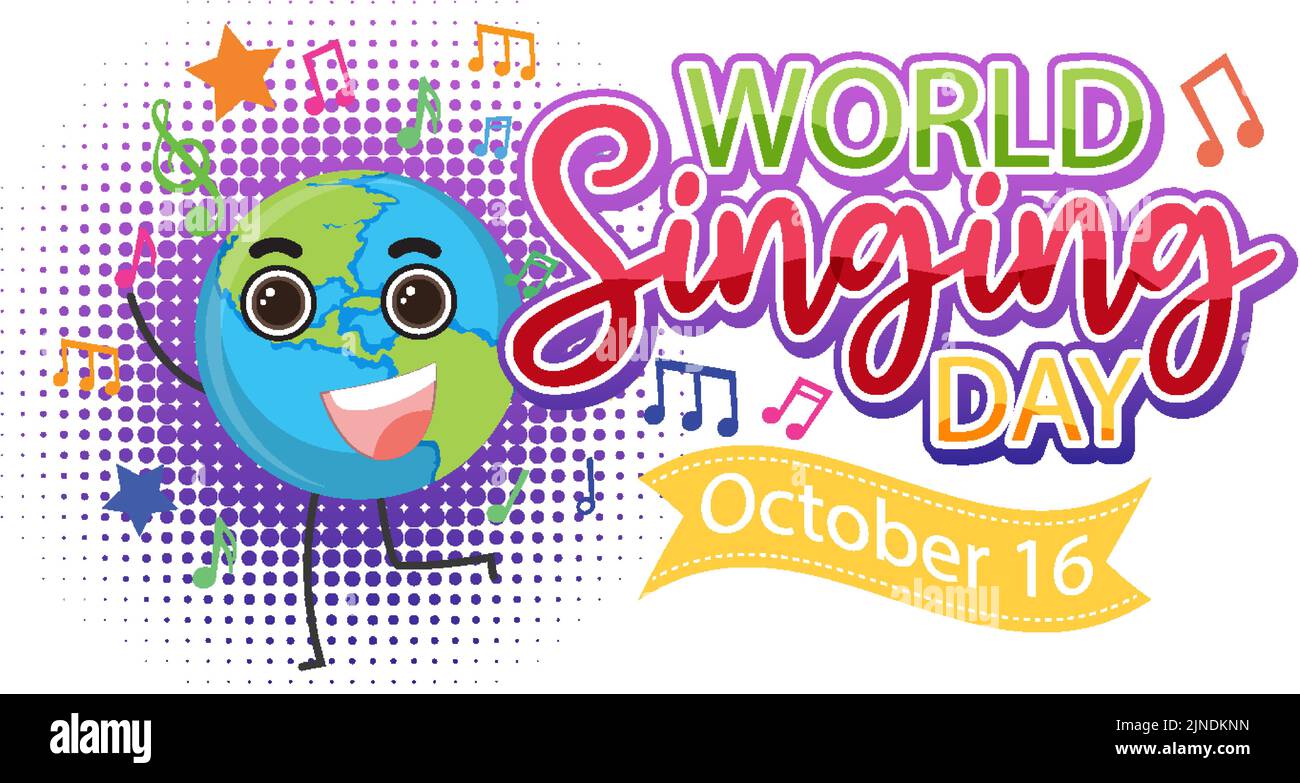World Singing Day Banner Design illustration Stock Vector Image & Art ...