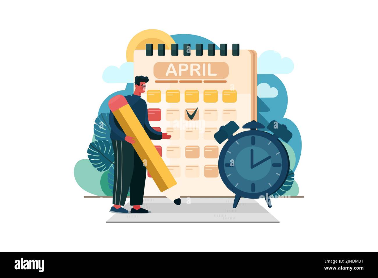 Appointment Illustration concept. Flat illustration isolated on white ...