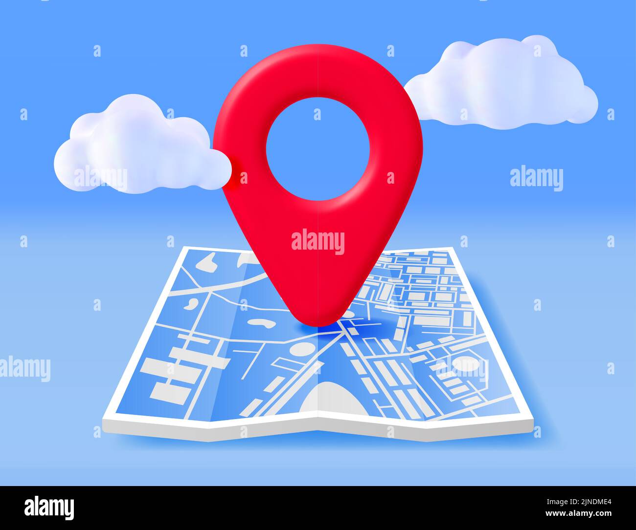 Folded paper map hi-res stock photography and images - Alamy