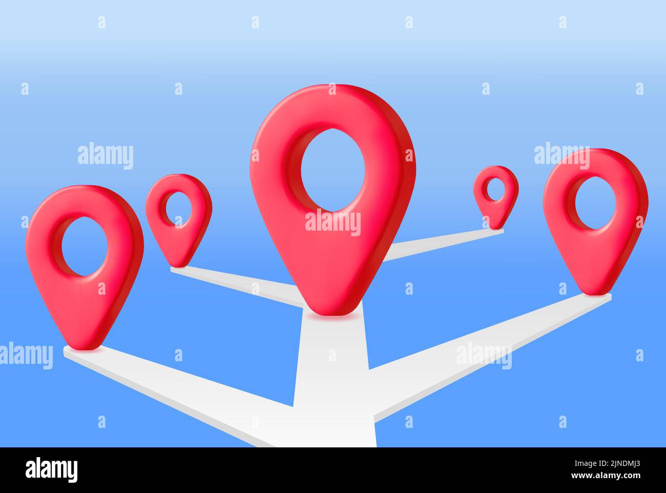 3D Location Map Pin Isolated on White Stock Vector Image & Art - Alamy