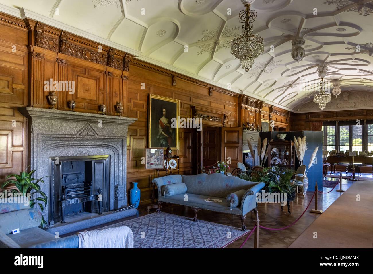 Interior of Lanhydrock House near Bodmin in Cornwall, England, Uk Stock ...