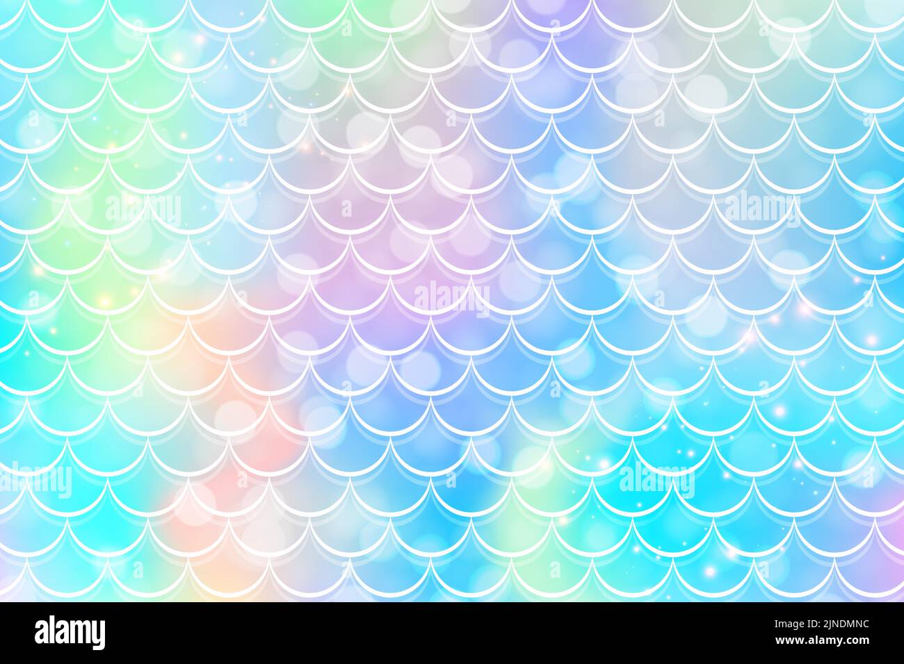 Mermaid rainbow background with scale and stars. Iridescent glitter ...
