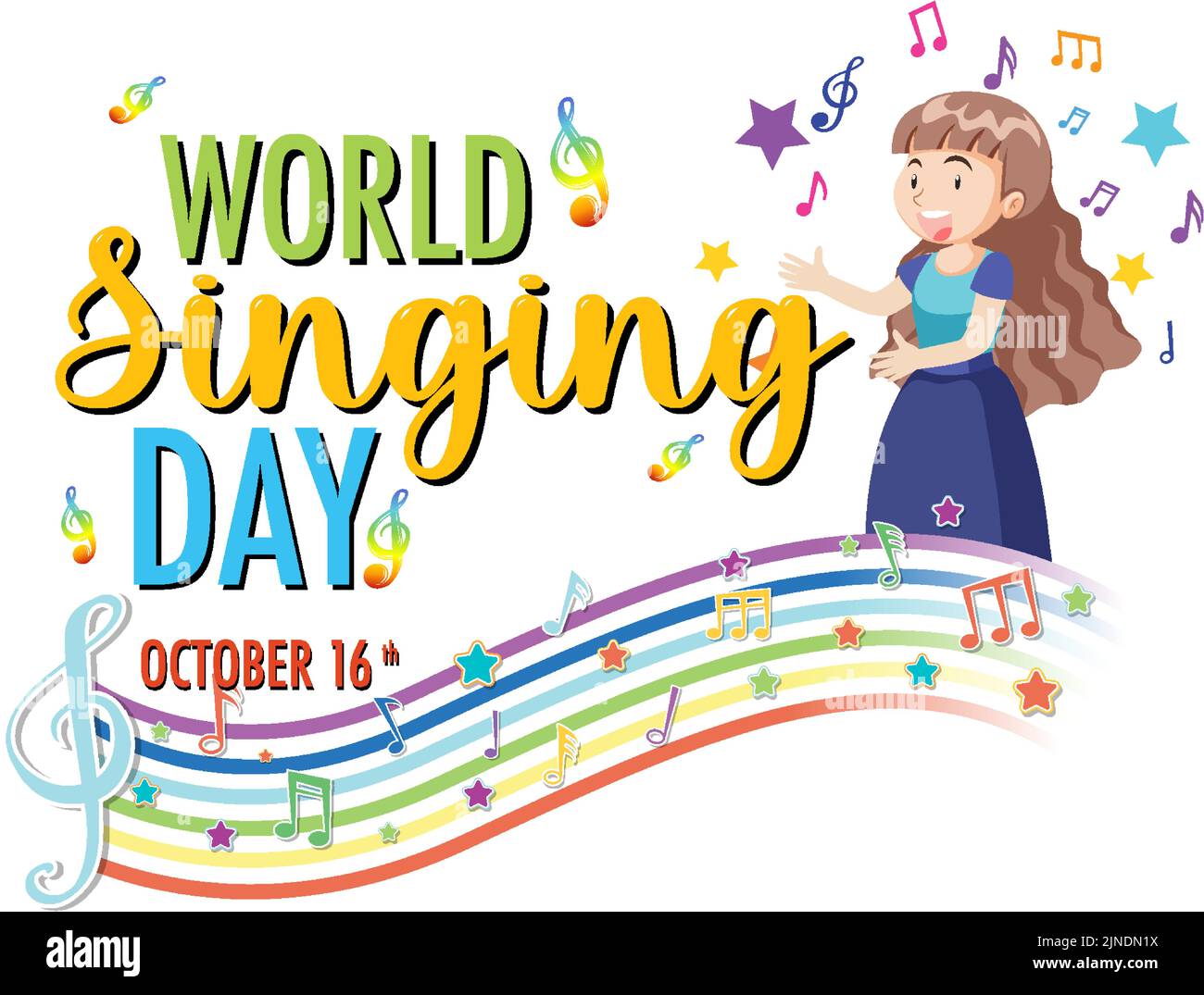 World Singing Day Poster Design illustration Stock Vector Image & Art ...