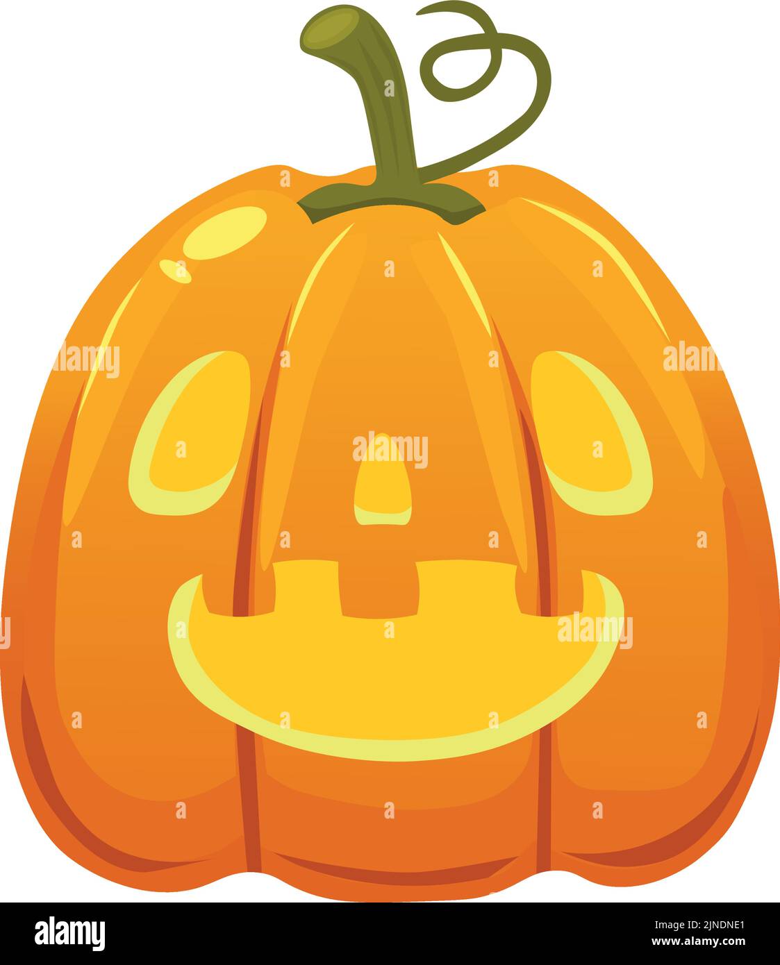 Orange pumpkin with smile for your Halloween design - Vector ...