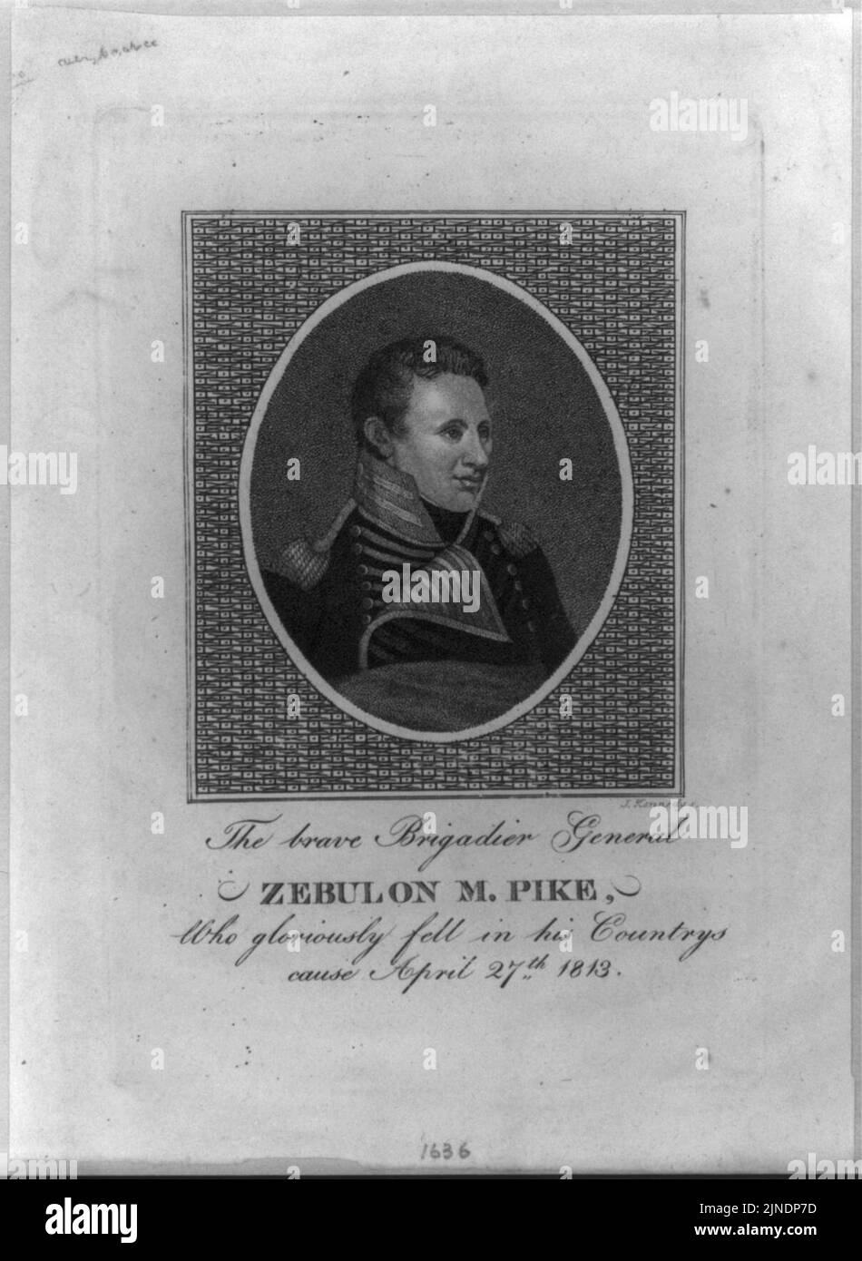 The brave brigadier general Zebulon M. Pike, who gloriously fell in his ...