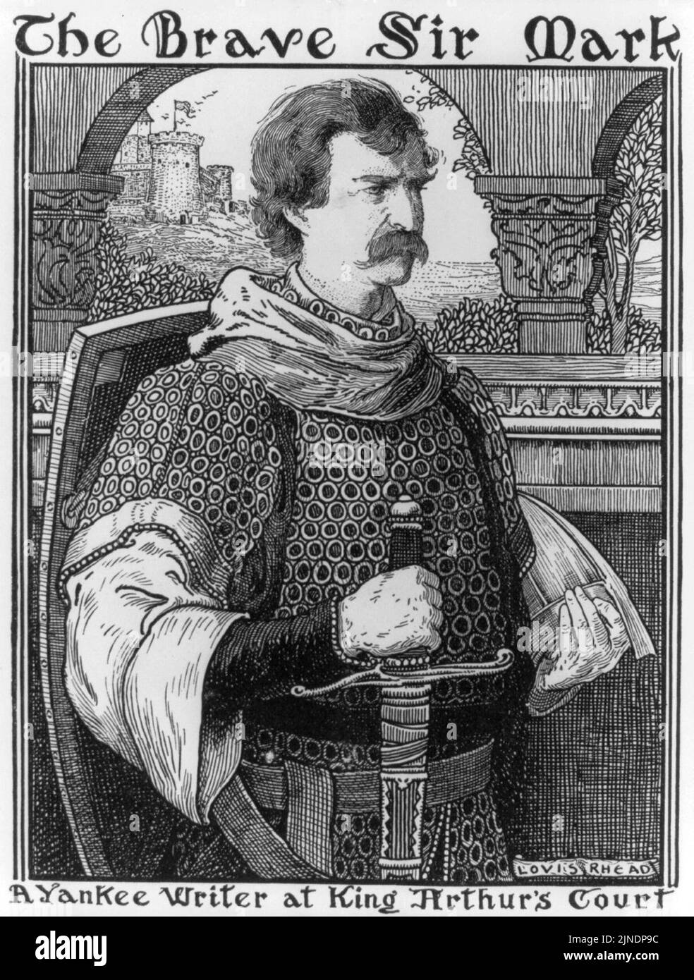 The Brave Sir Mark, A Yankee writer at King Arthur's Court Stock Photo ...