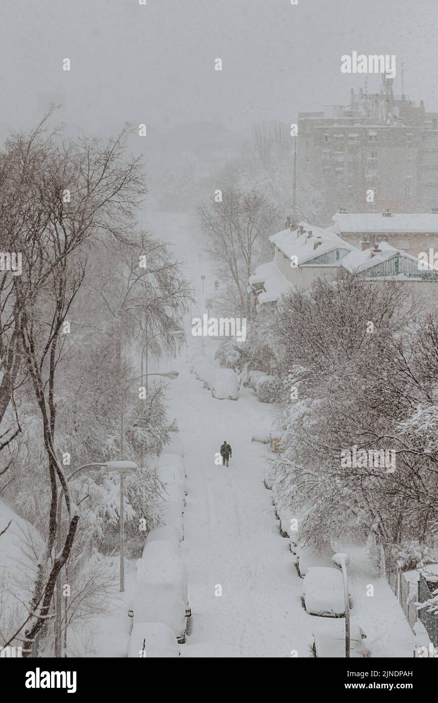 Black man snow walk hi-res stock photography and images - Alamy