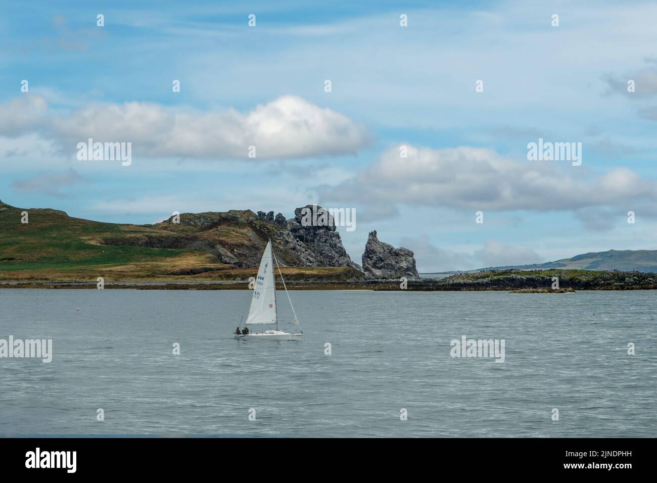Sailing Dinghy and Ireland's Eye, Howth, Co. Dublin, Ireland Stock ...